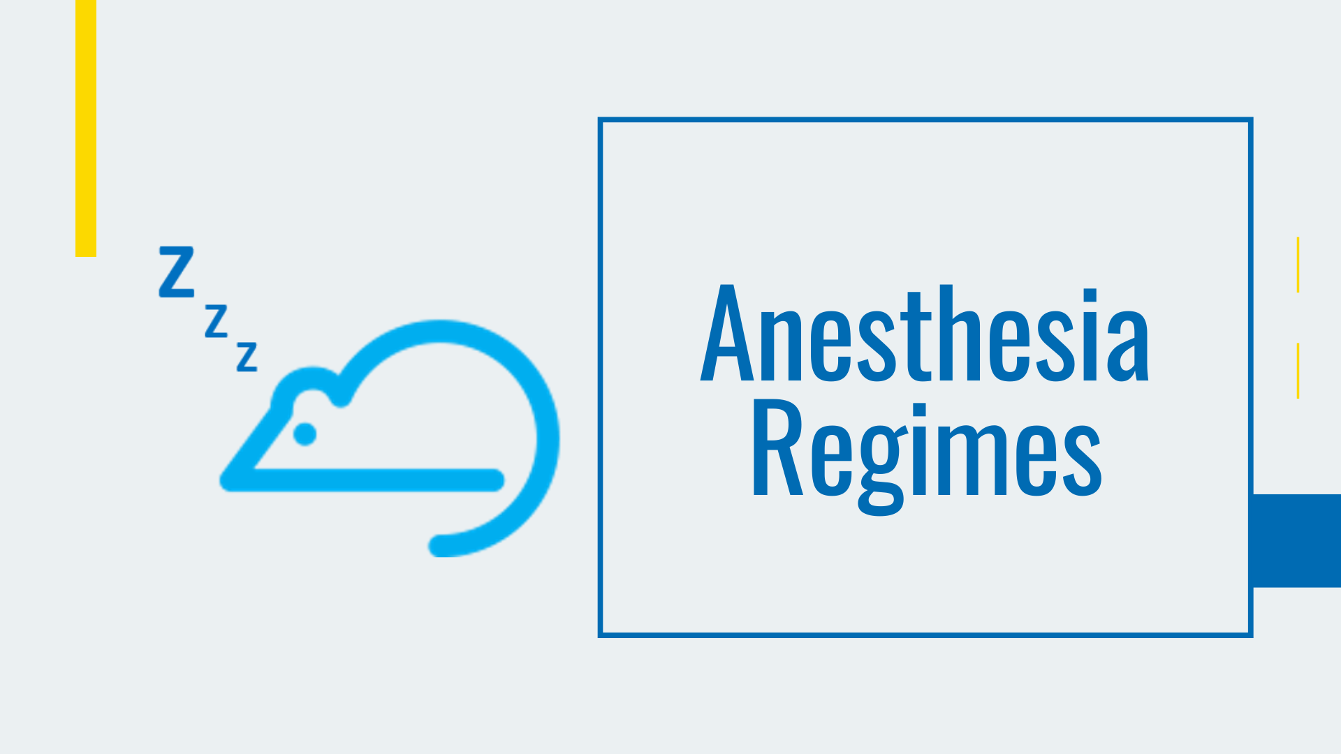 Anesthesia Regimes for flexiVent Studies - SCIREQ
